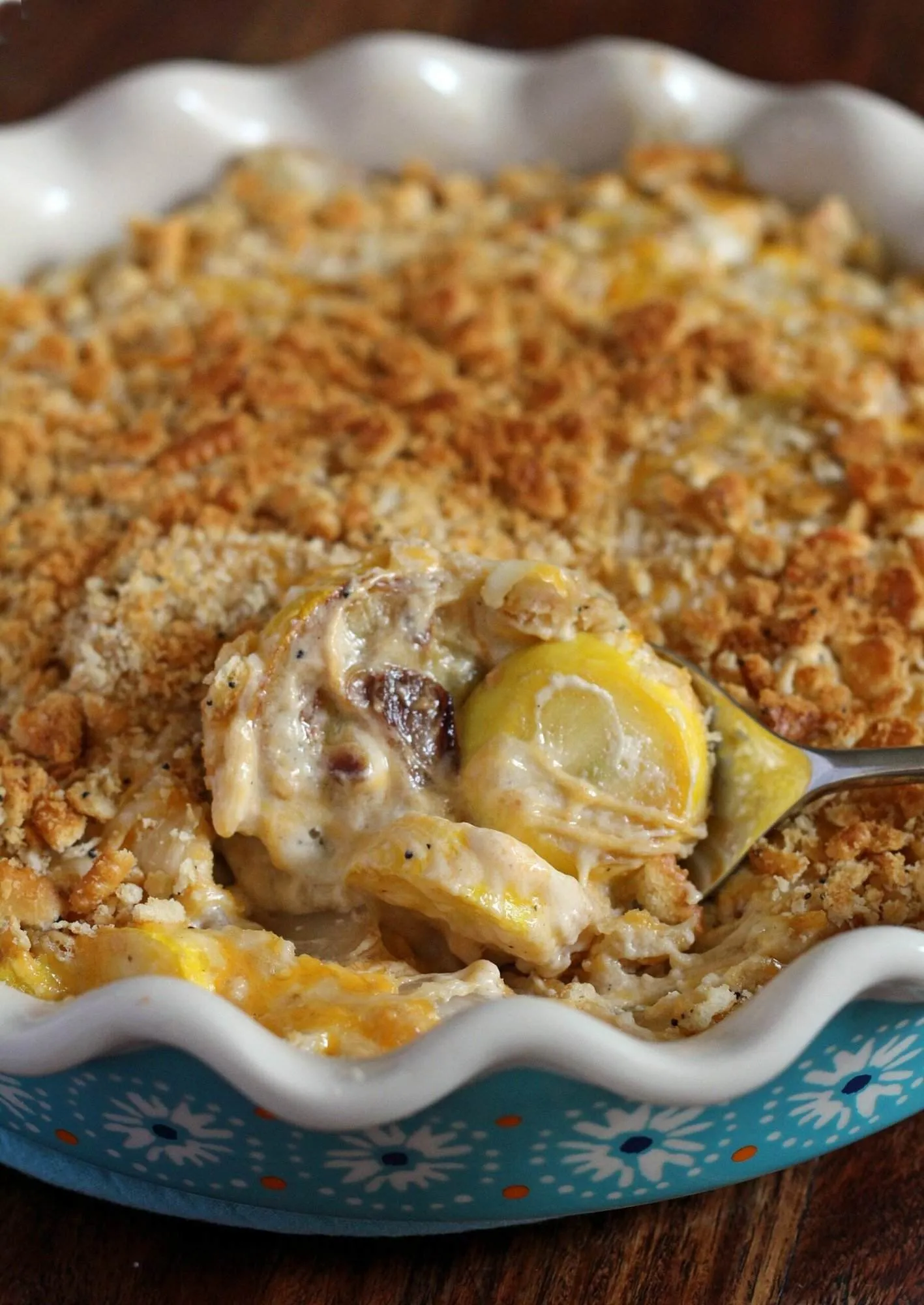Cheesy Yellow Squash and Onion Casserole - Jam Hands