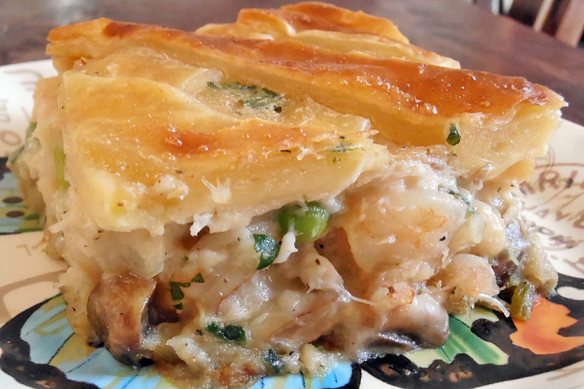 Seafood Pot Pie with Puff Pastry - Jam Hands